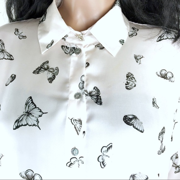 Patrizia Pepe | Tops | Patrizia Pepe Butterfly Print Top | Poshmark